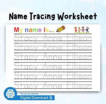 Personalized Name Tracing Worksheet Custom Name Tracing Activity By Ms Felicity