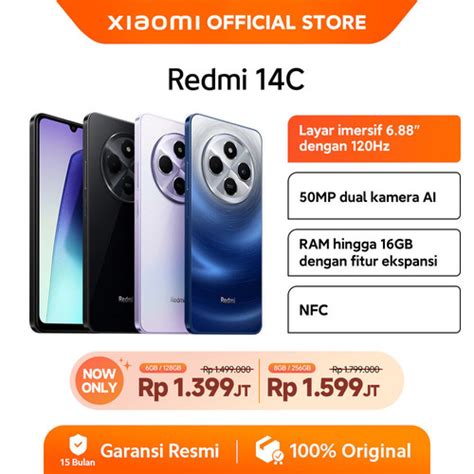 Promo Xiaomi Redmi C Gb Gb Gb Gb Layar Refresh Rate Hz Mp Dual
