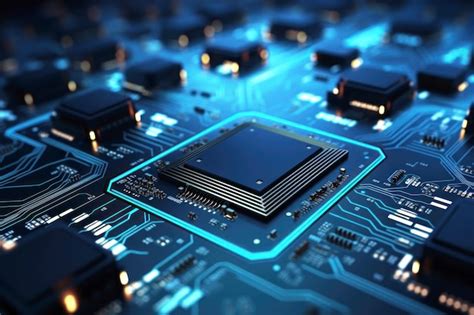Premium AI Image A Powerful Computer Processor Or Chip On A Motherboard Modern Technologies