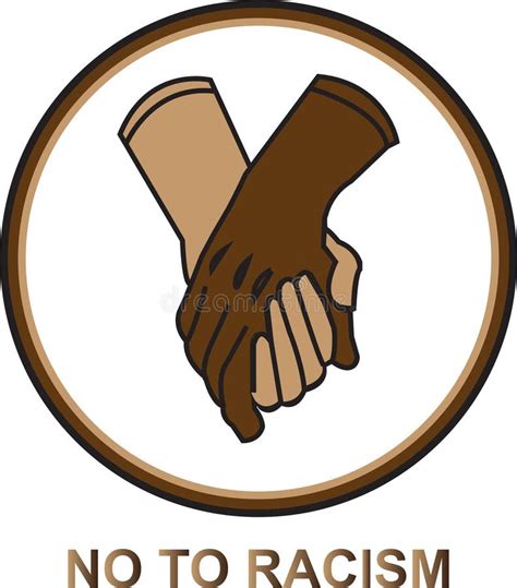 Say No To Stop Racism Icon Motivational Poster Against Racism And
