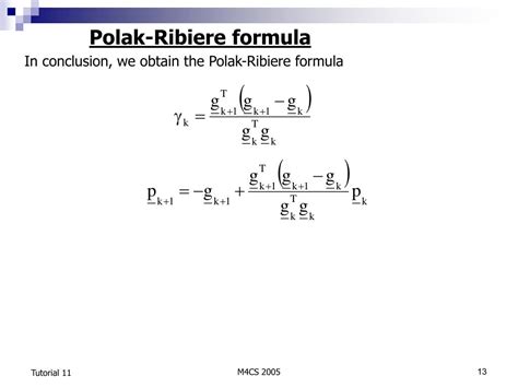 Ppt Tutorial 10 Unconstrained Optimization Conjugate Gradients Powerpoint Presentation Id