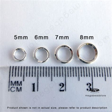 5mm 6mm 7mm 8mm Split Rings 925 Sterling Silver Jump Rings Etsy