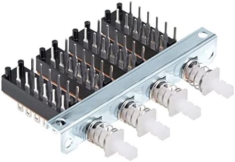 Amazon Com Uxcell Push Button Switch PDT Pin Position Self Locking Black Pcs