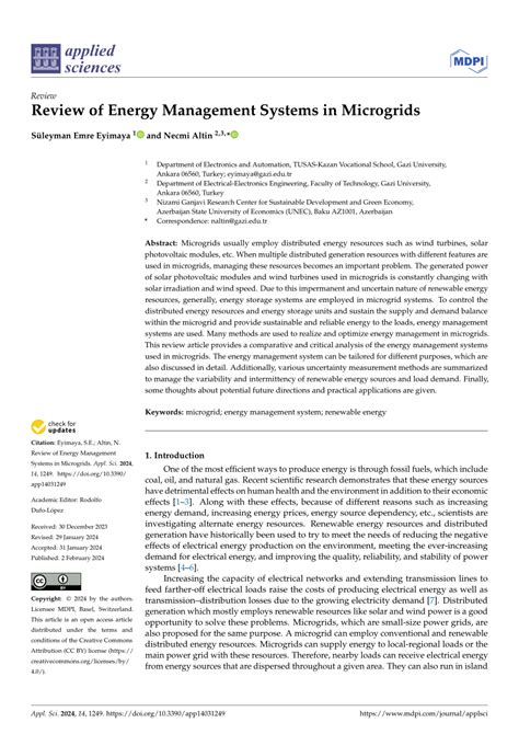 (PDF) Review of Energy Management Systems in Microgrids