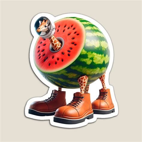 Redbubble Magnet Redbubble Stickers Funny Watermelon Giraffe
