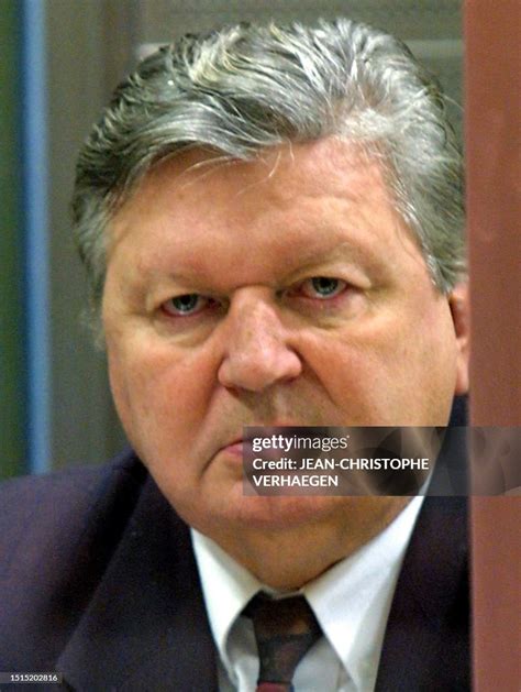 Convicted Fraudster Michel Nihoul Sits In The Dock 01 April 2004 In