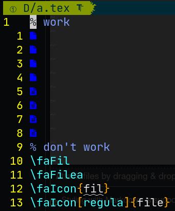 Conceal Fontawesome Issue Lervag Vimtex GitHub