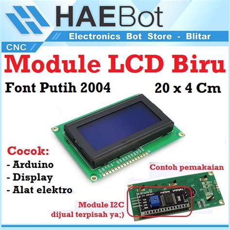 Jual Haebot Modul Module Lcd 20x4 2004 Background Warna Biru Arduinoo