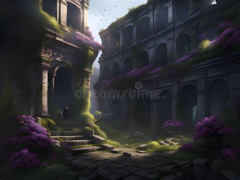 Dark Castle In The Dark Stock Illustration Illustration Of Street