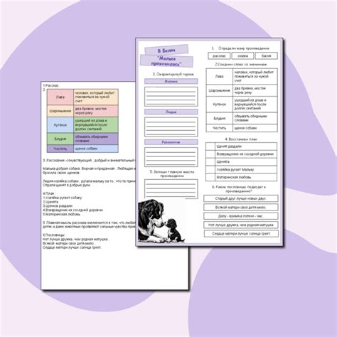 Рабочий лист по литературному чтению В.Белов "Малька провинилась" для 3 ...