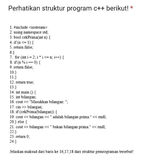 Perhatikan Struktur Program C Berikut 1 Include 2 Using Namespa