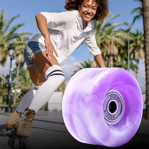 Outdoor Skate Wheels M Meterxity Pu Skate Wheels Set Of 4 With Bearings