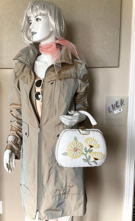 Adele Handbags Beaded Wicker Basket Lucite Framed Handbag Etsy