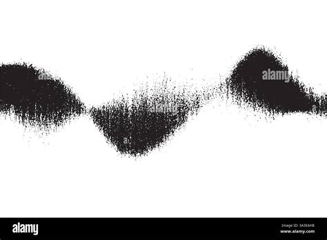 Audio Wave Of Dot Grainy Texture Soundwave Visualizer With Effect Of