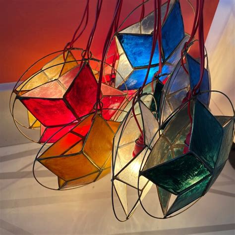 Colored Mini Parol Capiz String Lights Etsy