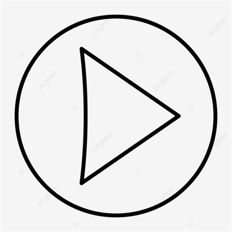 Thin Line Play Button Icon Simple Analog Tape Vector Simple Analog