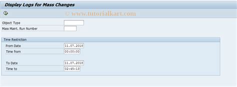 Msl1 Sap Tcode Display Mass Maintenance Logs