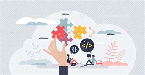 Software Developers And Programming Language Coding Tiny Person Concept VectorMine