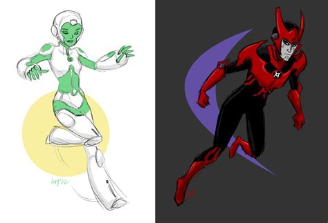 Green Lantern Theanimated Series Aya And Razer By Laurbits On Deviantart