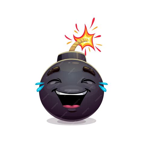 Personagem De Desenho Animado Bomba Personagem De Arma Explosiva Com Um