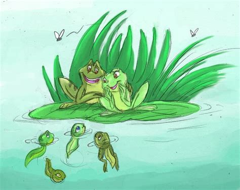Tiana And Naveen As Frogs Drawing
