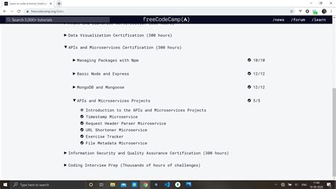 Unable To Get Api And Microservices Certification Freecodecamp