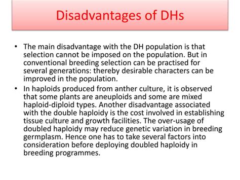 Production Of Double Haploid Plants Pptx