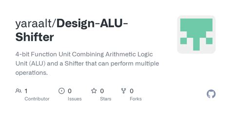 Github Yaraaltdesign Alu Shifter 4 Bit Function Unit Combining