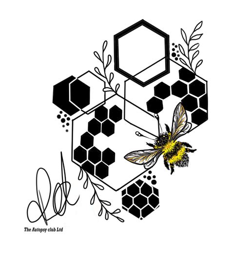 Geometric Bee Tattoo Design Etsy