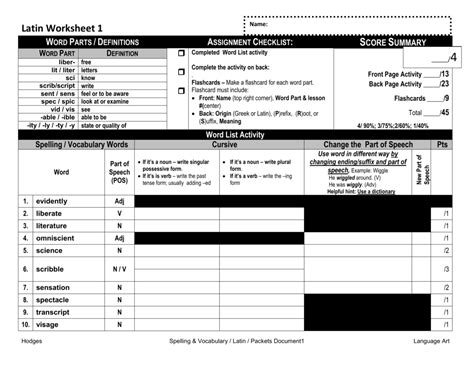 Latin1worksheet