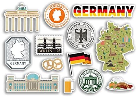A5 Sticker Sheet German Vinyl Stickers Deutschland Germany School