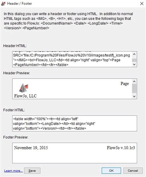Headers And Footers Flowjo Documentation Flowjo Documentation Documentation For Flowjo