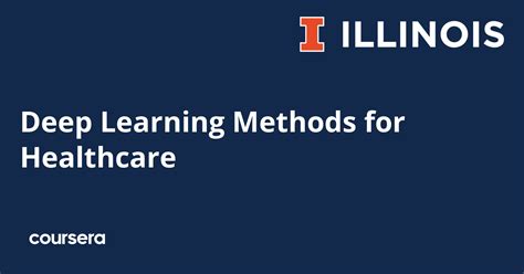 deep learning methods for healthcare coursya