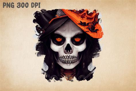Best Witch Skull Halloween Graphic By Ricco Art · Creative Fabrica