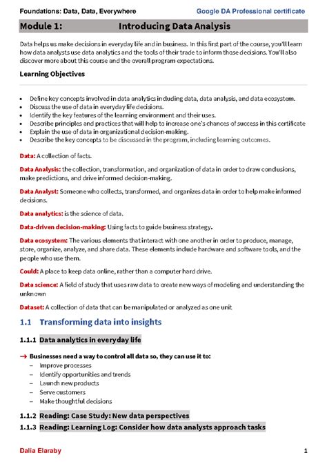 c1 foundations data data everywhere notes module 1 introducing