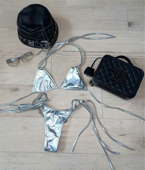 Silver Metallic Bikini Artofit