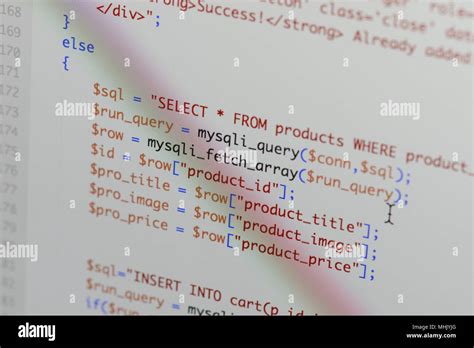 Real Php Code Developing Screen Programing Workflow Abstract Algorithm