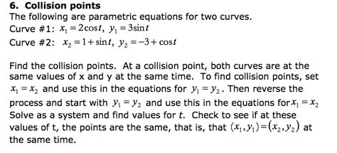 Solved The Following Are Parametric Equations For Two Chegg