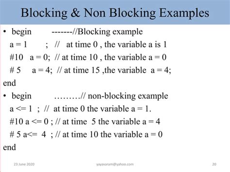 Verilog Hdl Blocking And Non Blocking Assignments Pptx