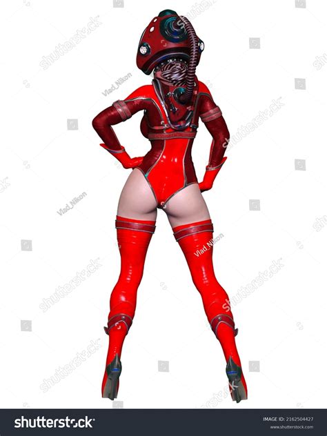 3d Render Sexy Anime Space Astronaut Stock Illustration 2162504427