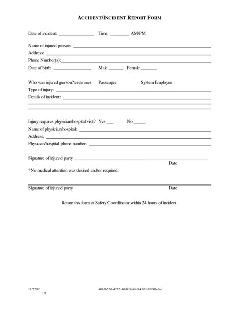 Car Accident Liability Release Form Template Sample