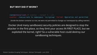 Modern Sandbox Escaping Techniques PPT