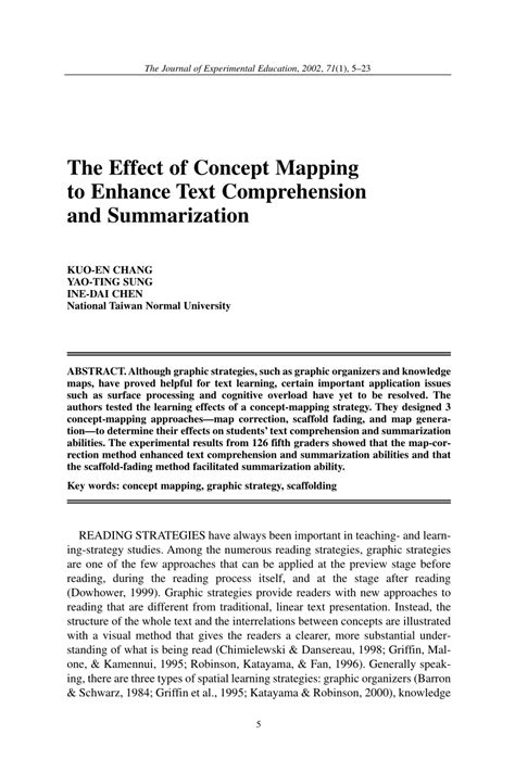 Pdf The Effect Of Concept Mapping To Enhance Text Comprehension And