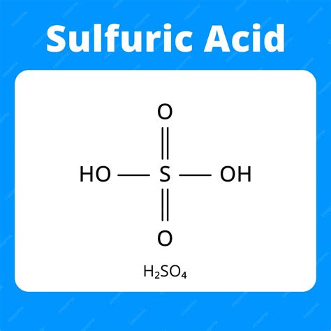 Sulfuric Acid Chemical Formula Structure Vector Premium Vector