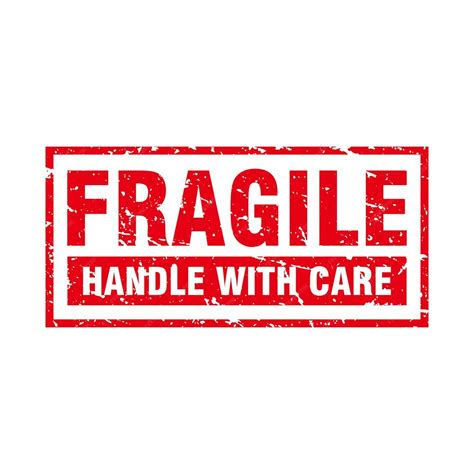 Premium Vector Abstract Fragile Stamp Illustration