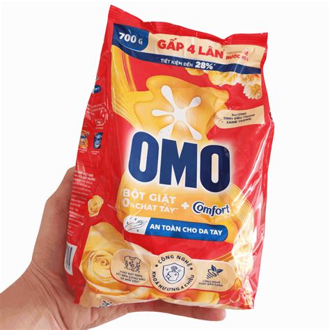 Bột Giặt Omo Comfort 700g Tinh Dầu Thơm An Toàn Cho Da Tay