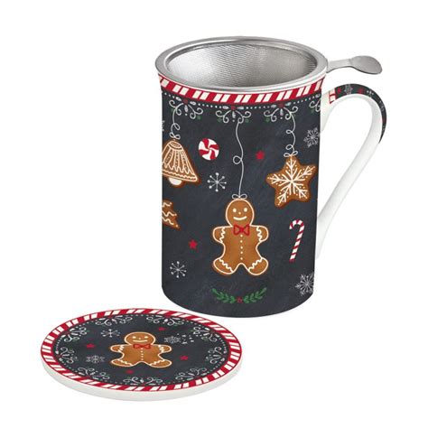 Купить Кружка заварочная с крышкой и ситечком Gingerbread в подарочной ...