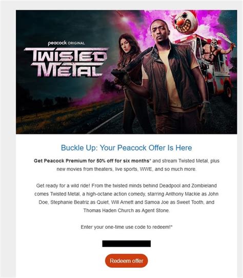 Peacock Premium For 50 Off For Six Months Promo Code Rpeacock