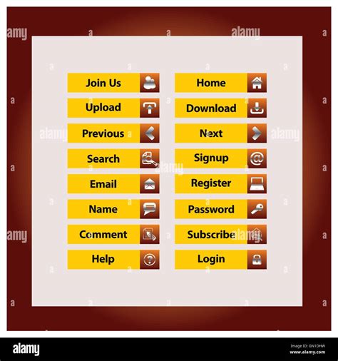 web design buttons theme stock vector image and art alamy