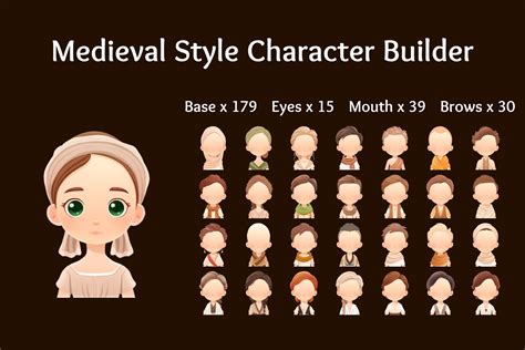 medieval character creator kit versatile 2d avatars for rpgs 2d characters unity asset store